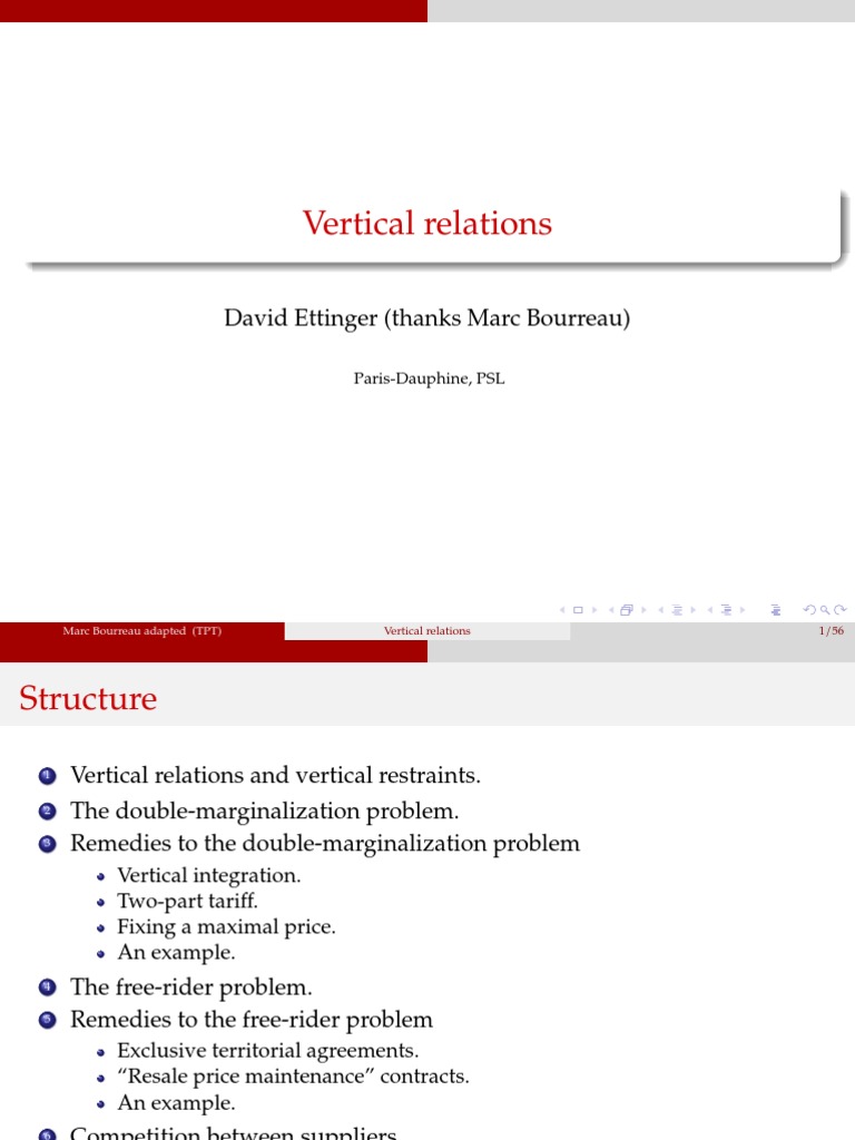 Understanding Vertical Relationships | PDF | Oligopoly | Profit (Economics)