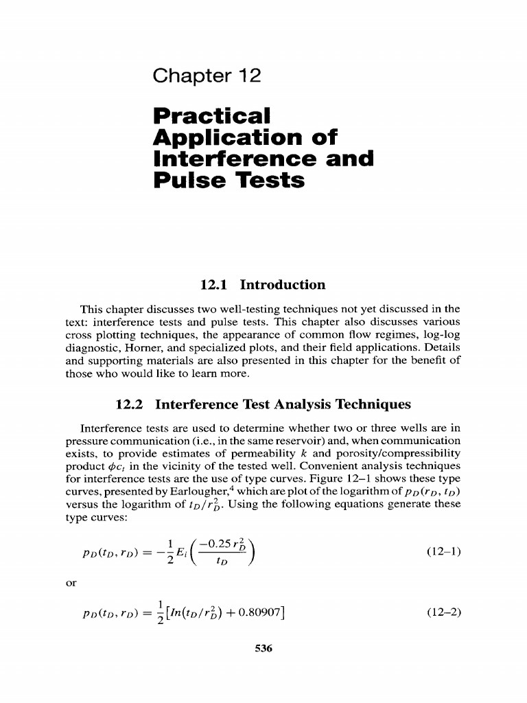 Chapter 12 - Practical Application of Interference and Pulse Tests ...