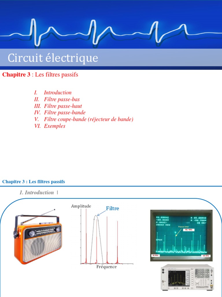Chapitre 3 Les Filtres | PDF | Filtre (électronique) | Filtre passe-bas