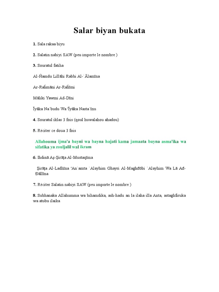 Salar Biyan Bukata | PDF