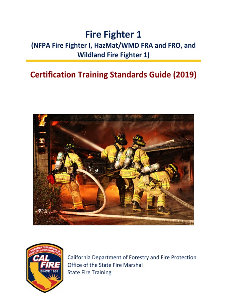 Fire Fighter 1 Certification Guide 2019 | PDF | Firefighter | Personal ...