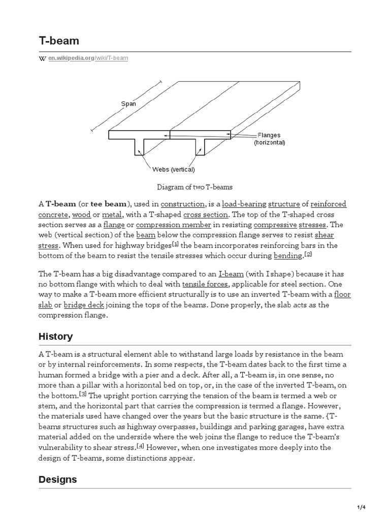 T Beam | PDF | Physical Sciences | Mechanical Engineering