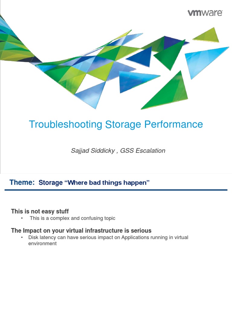 Sajjad-Troubleshooting Storage Performance | PDF | Software | Operating System Technology