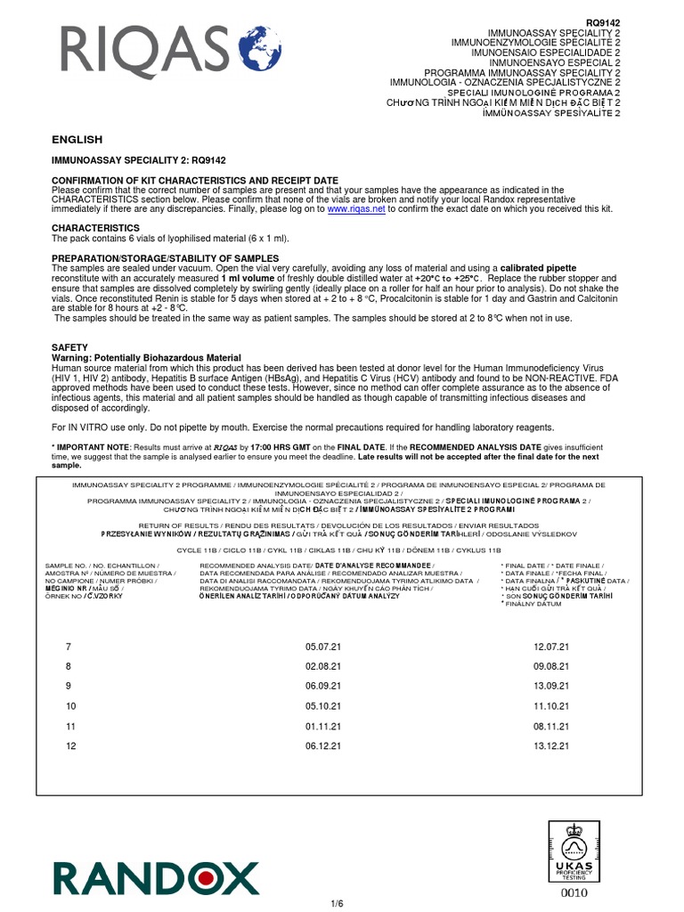 Riqas Ri RQ9142 11B | PDF