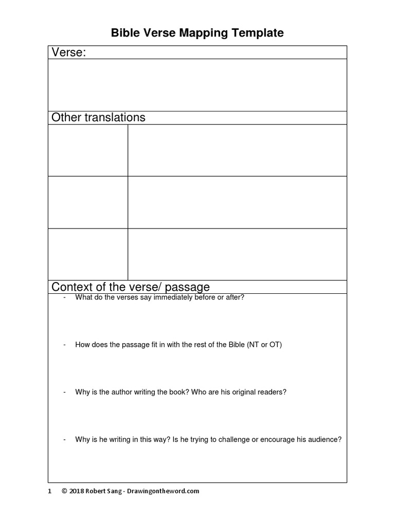 Bible Verse Mapping Template | PDF