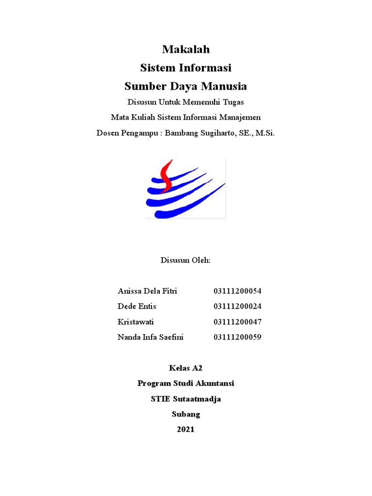 Makalah Sim Kel 6 Sistem Informasi Sumber Daya Manusia | PDF | Bisnis