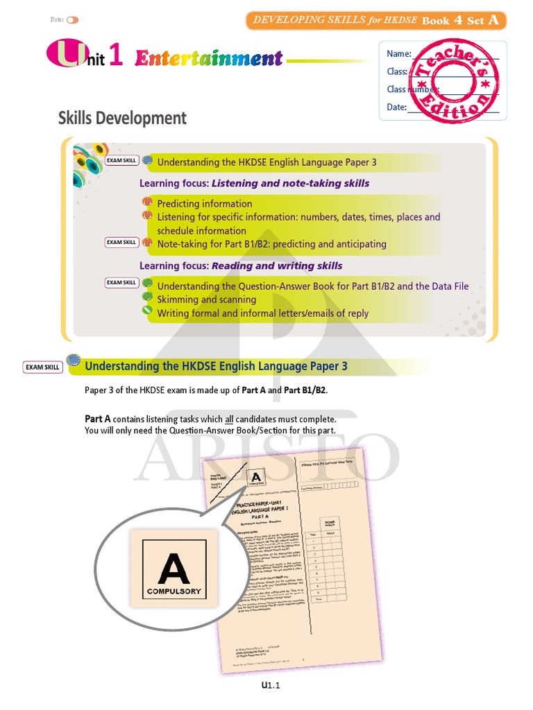 2018P3 4A U1 Teaching Answers | PDF | Reserved Word | Information