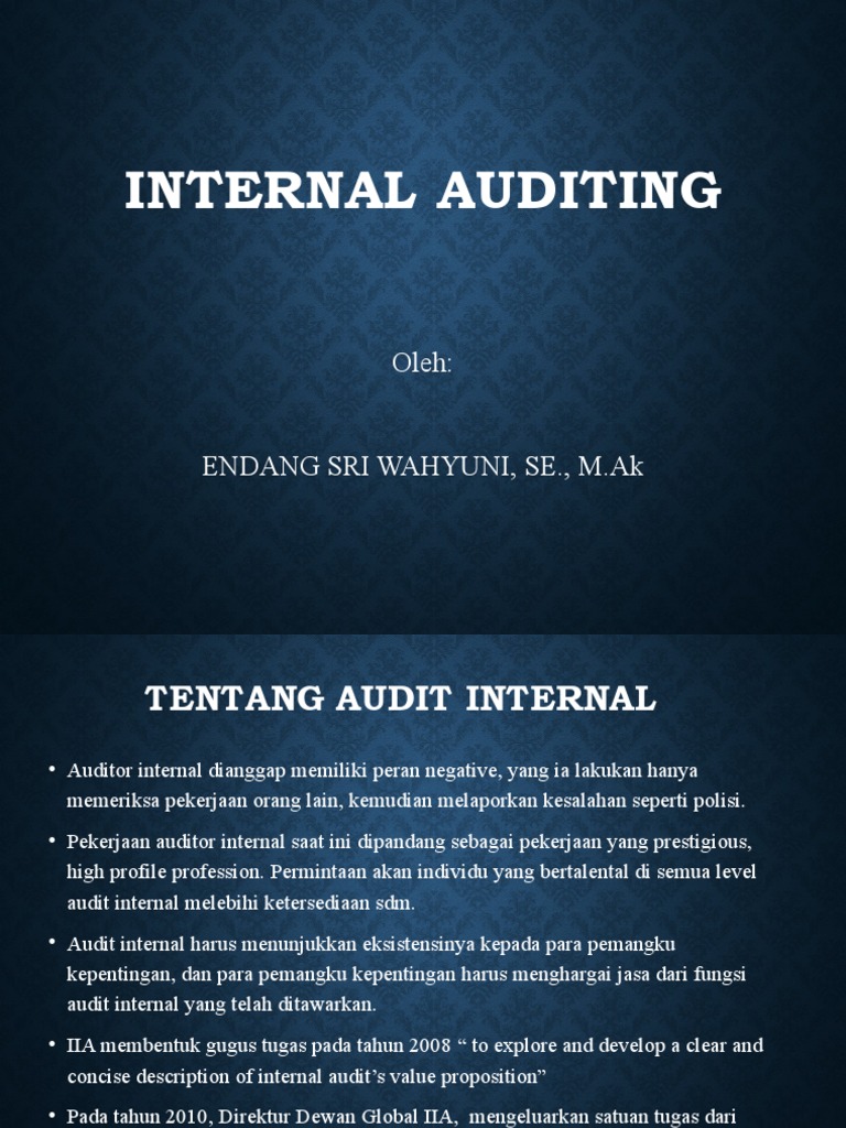 1 Internal Auditing | PDF
