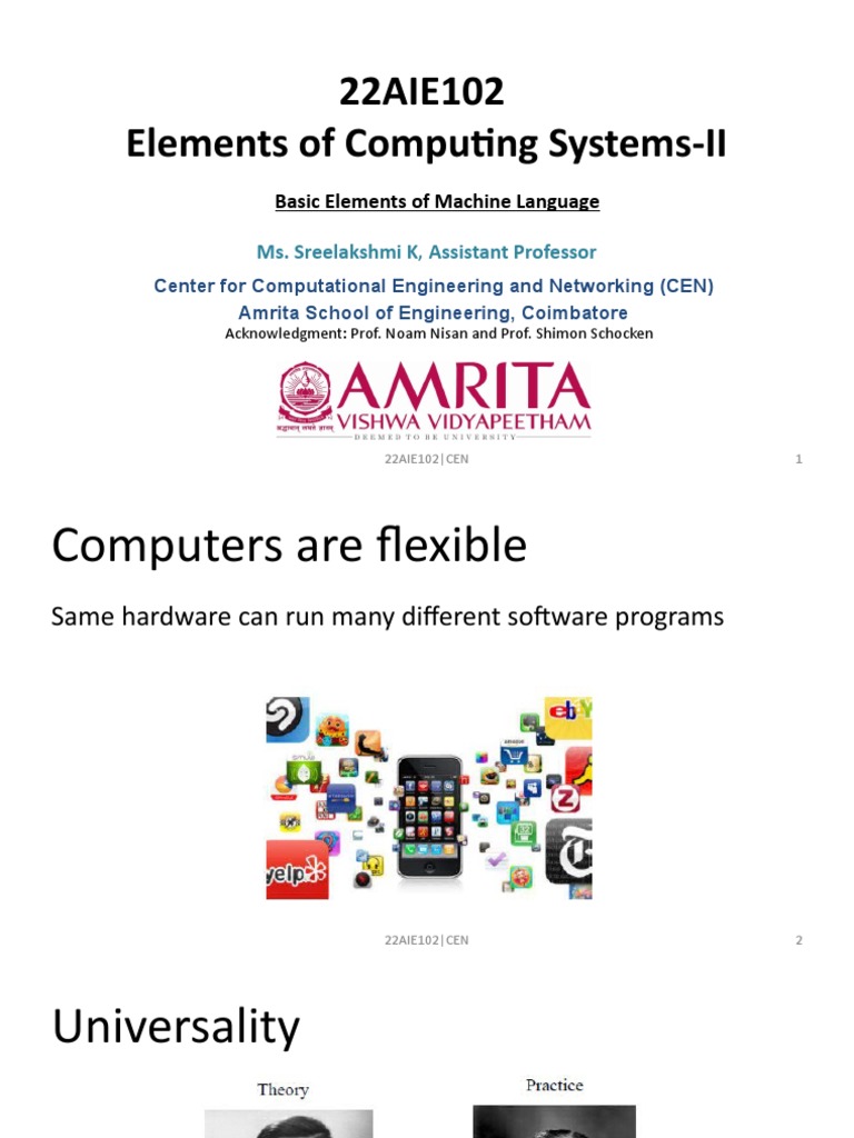 EoC-1 - Lecture - 16 - Machine Language - Part 1 | PDF | Software Engineering | Computing