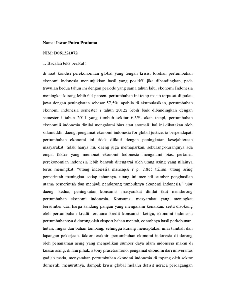 D061221072 - Iswar Putra Pratama PDF | PDF
