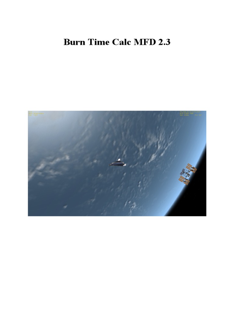 Burn Time Calculator MFD Tutorial | PDF | Orbit | Apsis