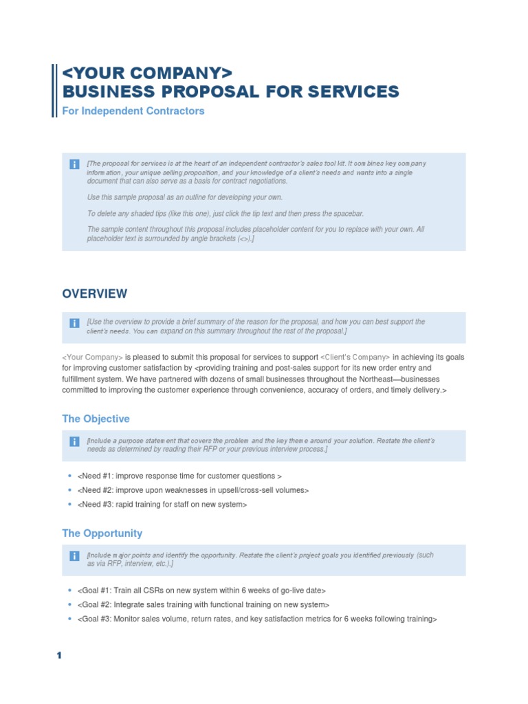 Business Proposal - General Template For Any Scenario | PDF | Sales ...