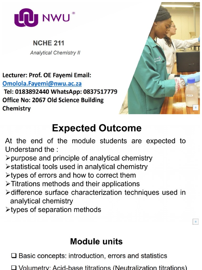 NCHE 211 UNIT 1 A 2022 | PDF