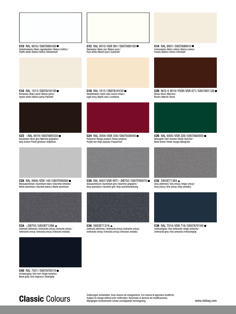 RAL Colours Multilingual | PDF | Color