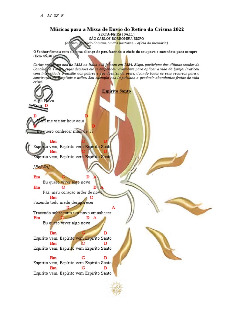 Músicas para A Missa de Envio Do Retiro Da Crisma 2022 | PDF | Eucaristia