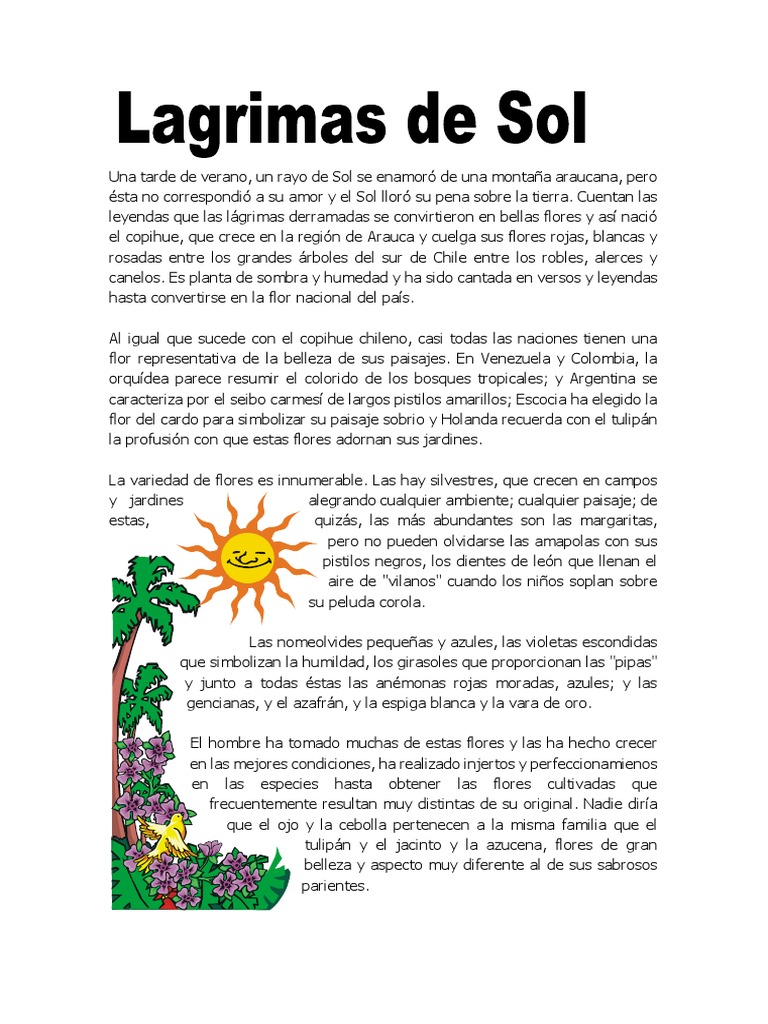 Lagrimas Del Sol Cuento | PDF | Imperio Inca