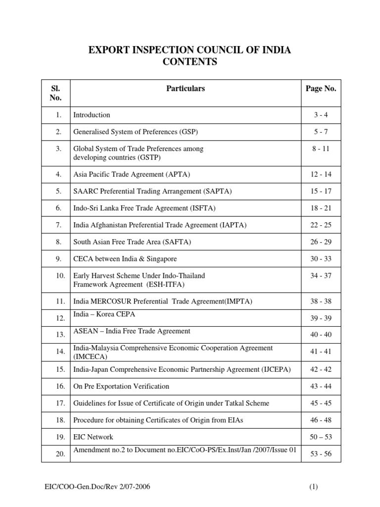 Preferential-Tariff-Schemes of India PDF | PDF | International Trade ...