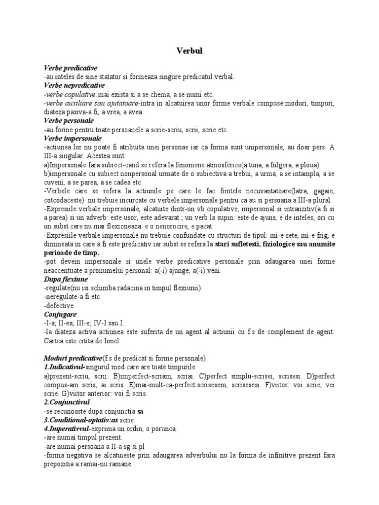 Verbul | PDF