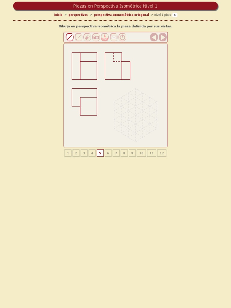 Piezas en Perspectiva Isométrica Nivel 1 2 | PDF | Métodos y materiales de enseñanza