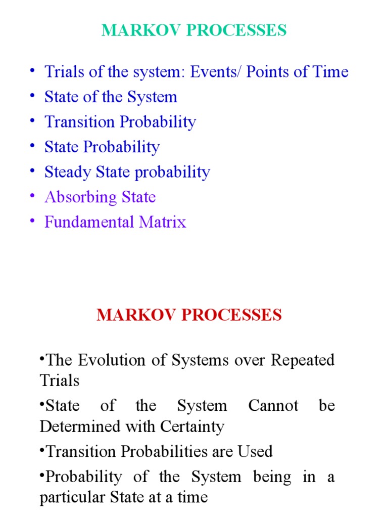 Markov Processes | PDF | Markov Chain | Mathematics Markov Processes | PDF | Markov Chain | Mathematics
