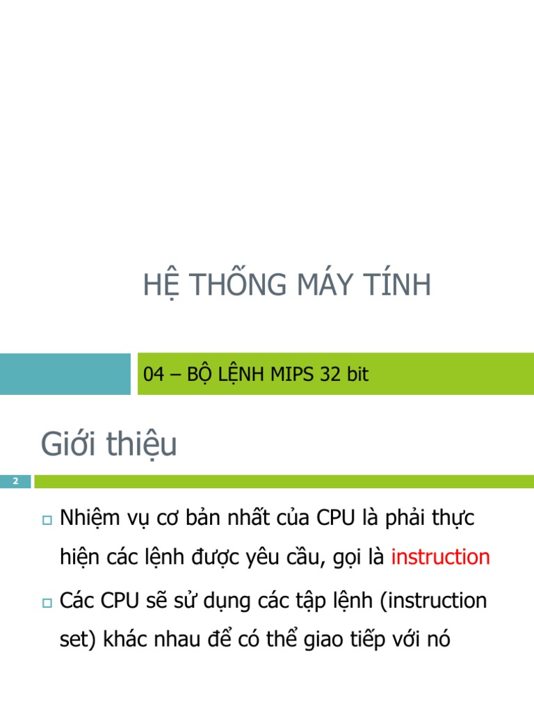 05 - Bo Lenh MIPS 32 Bit PDF | PDF