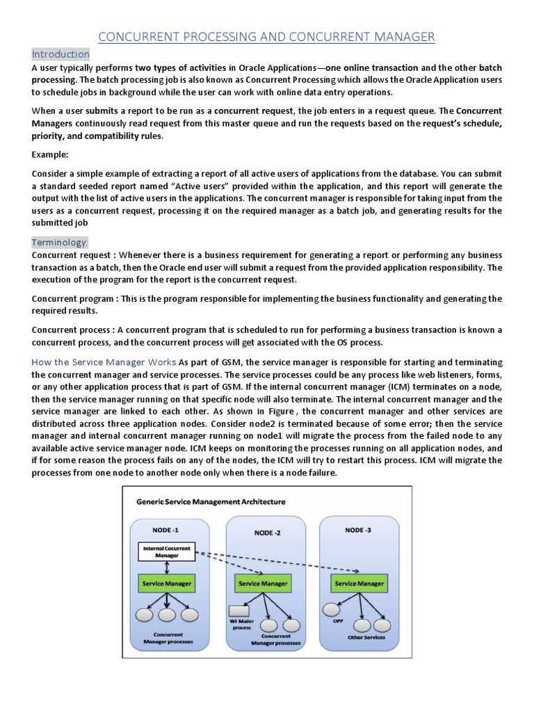 Concurrent Processing And Concurrent Manager Pdf Process Computing 0531