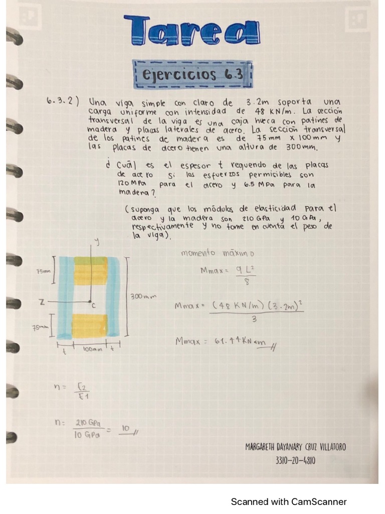 Tarea Ejercicios 6.3 | PDF