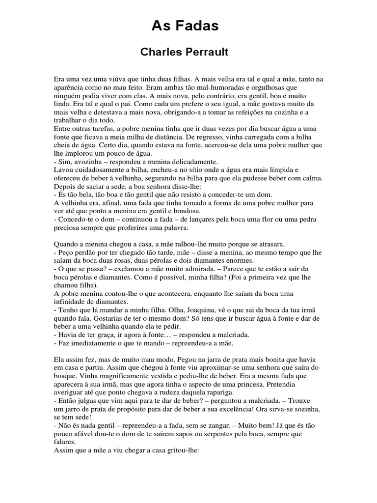As Fadas Autor Charles Perrault PDF | PDF