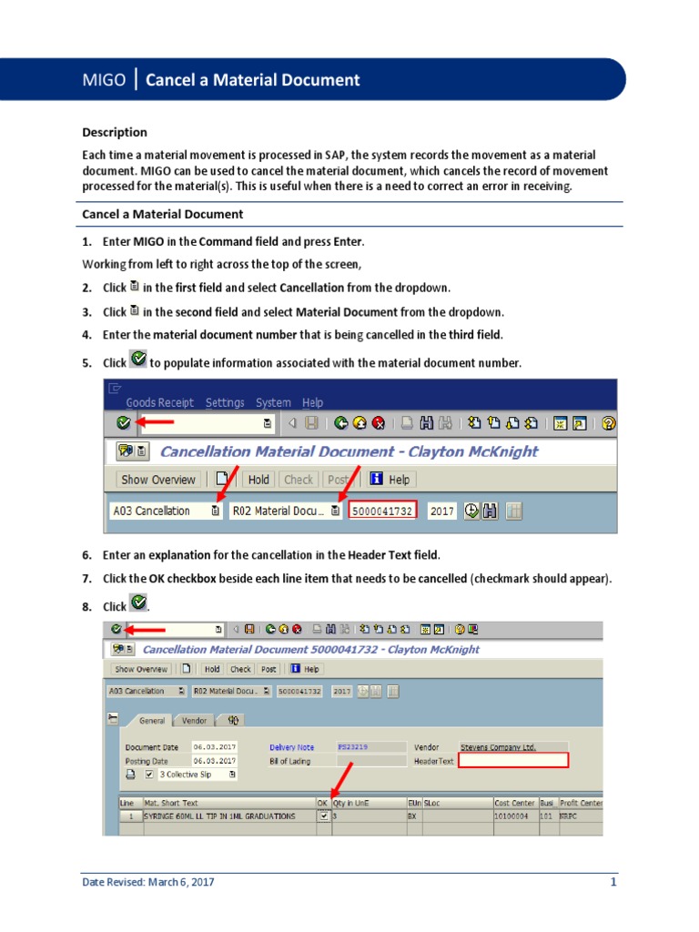 MIGO Cancelhbb | PDF