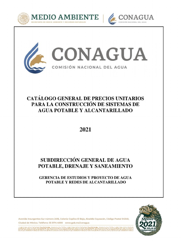 Catalogo Conagua 2021 | PDF
