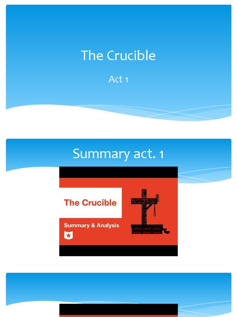 Act 1 Crucible | PDF | Witchcraft
