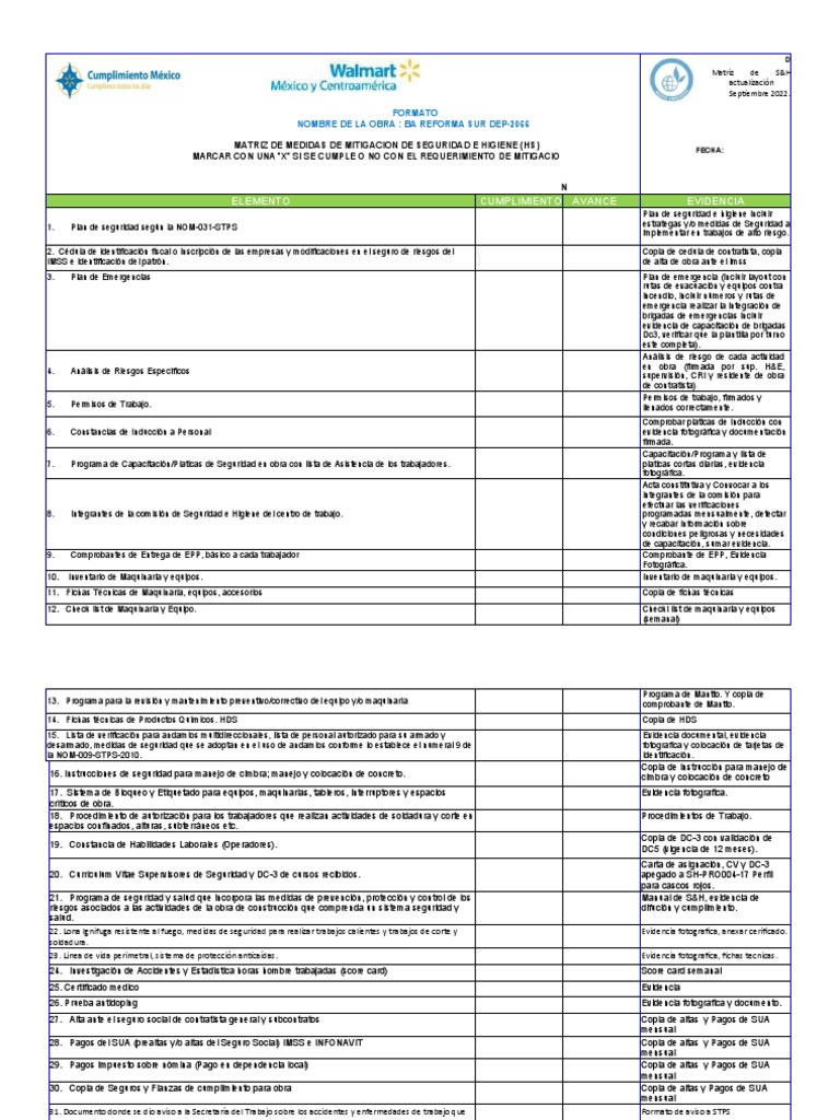 Matriz de Cumplimiento (Carpetas Entregables) | PDF