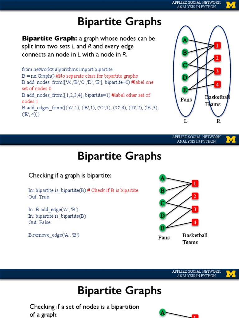 01 1.4 Bipartite Graphs | PDF | Applied Mathematics | Graph Theory