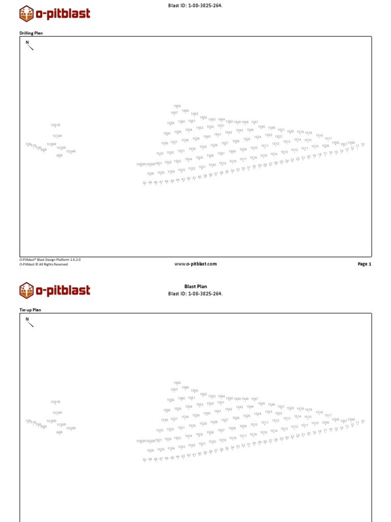 Drilling Plan N: O-Pitblast® Blast Design Platform 1.6.2.0 O-Pitblast © All Rights Reserved | PDF