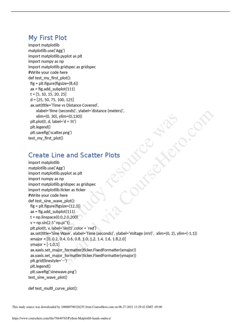 Creating Line Plots Scatter Plots Bar Charts And Other Graphs Using
