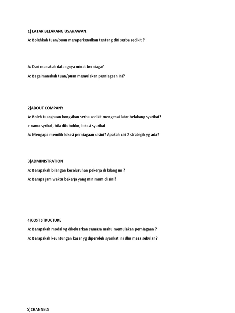 Soalan Interview 1 | PDF