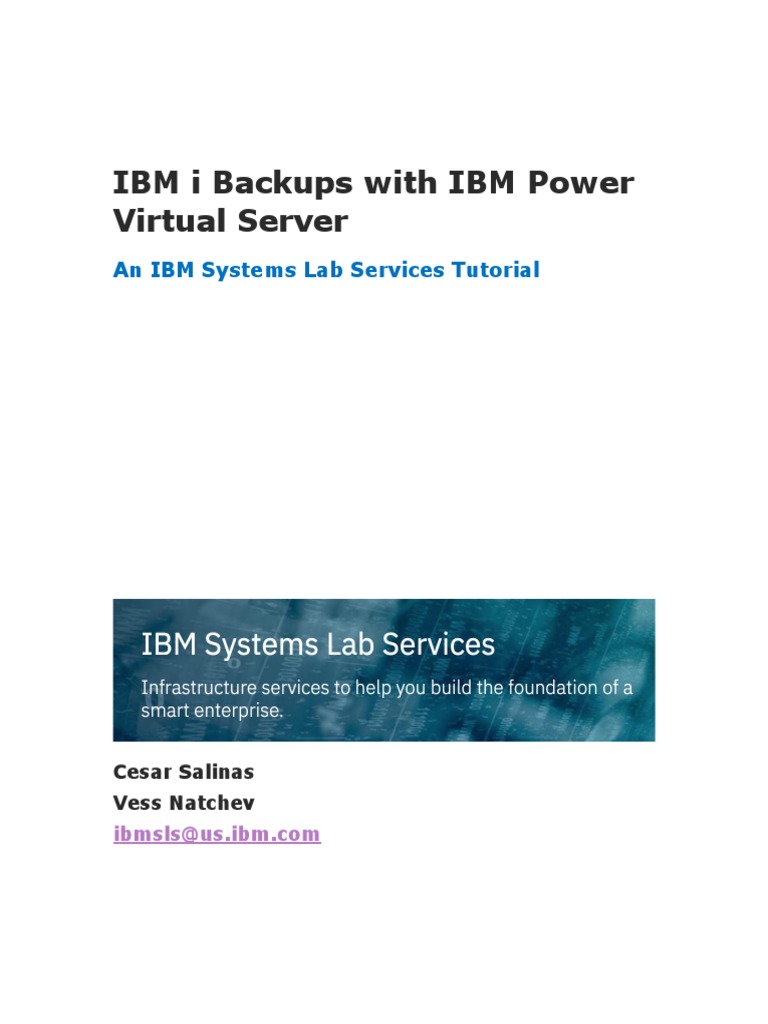 PowerVS IBMi Backups Tutorial v1 | Download Free PDF | Public Key Certificate | Backup