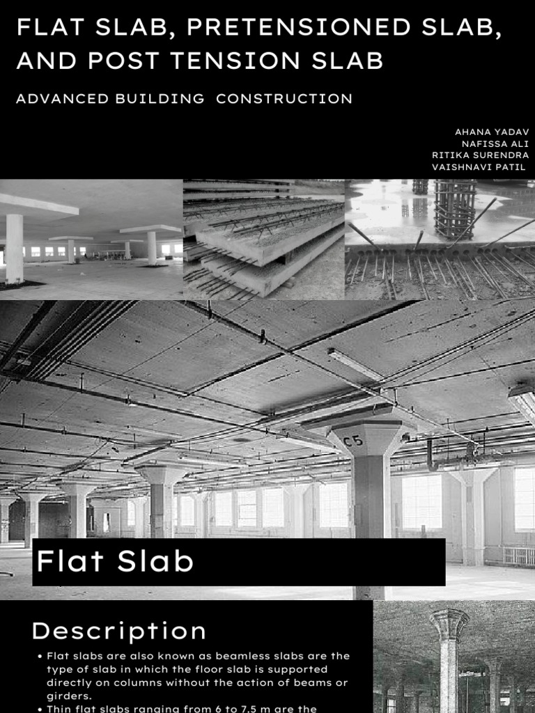 Types of Flat and Prestressed Slabs | PDF