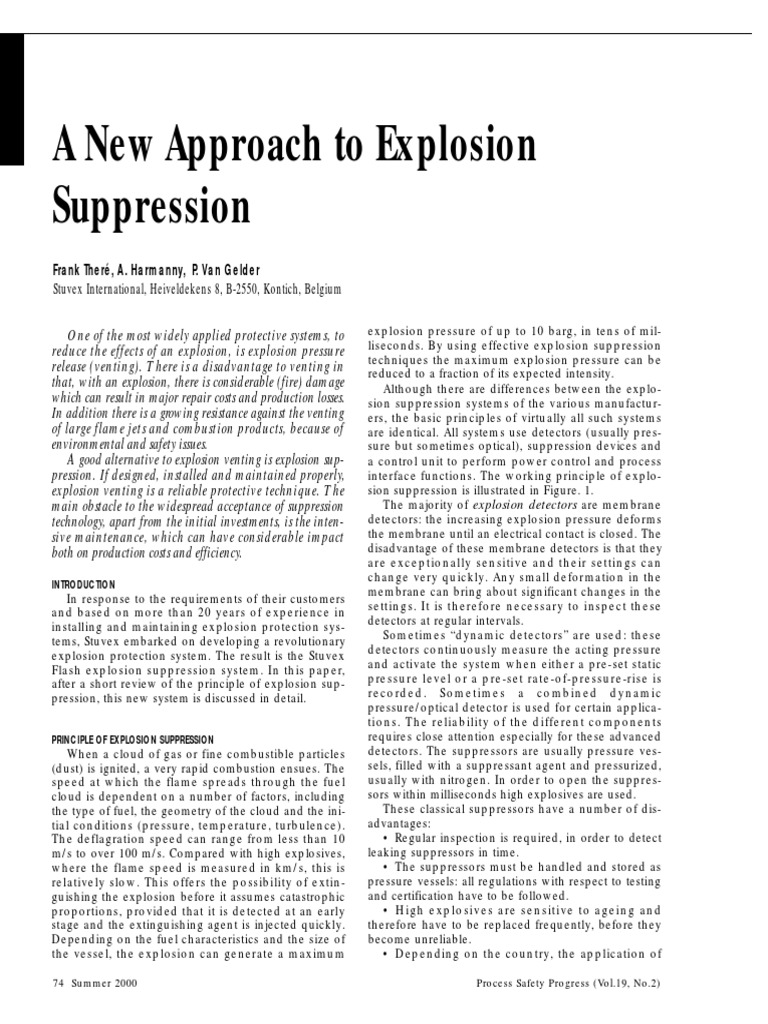 A New Approach to Explosion Suppression: Introducing the Stuvex FLASH ...