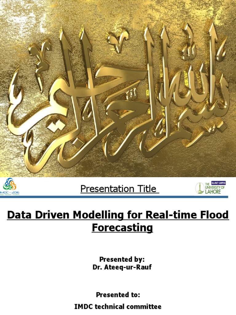 Data Driven Modelling For Real Time Flood Forecasting Pdf Flood