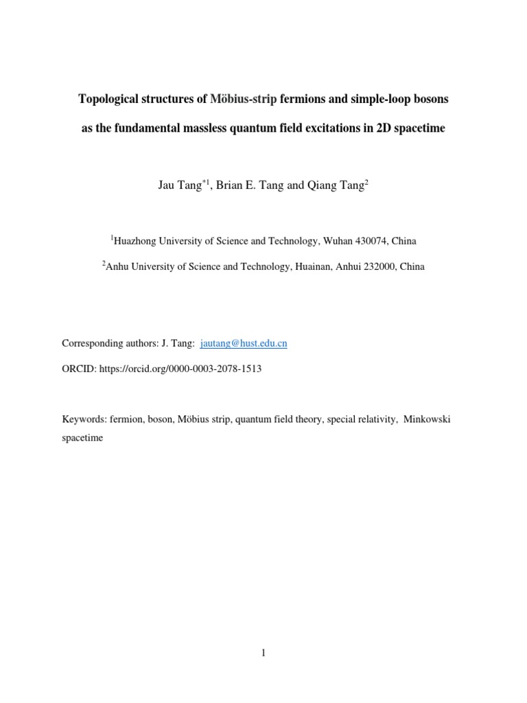 Topological Structures of Möbius-Strip Fermions and Simple-Loop Bosons ...