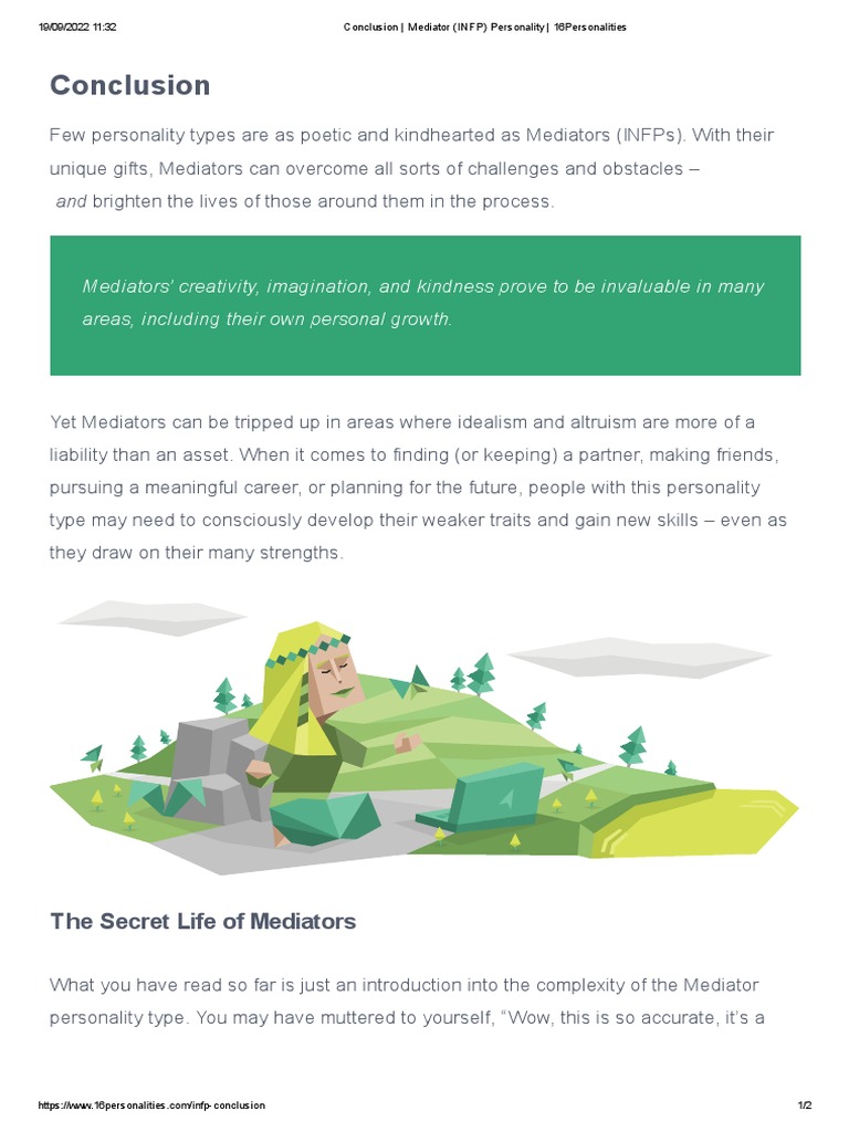 Conclusion - Mediator (INFP) Personality - 16personalities Part08 | PDF ...