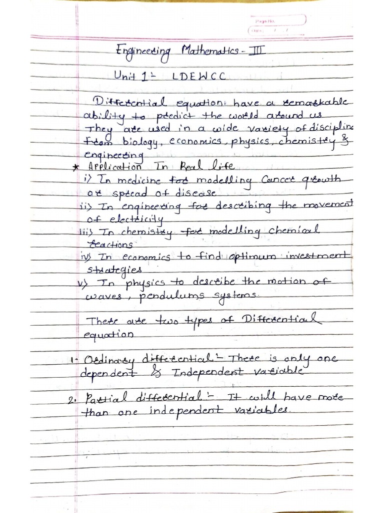 Unit 1 Complementary Function Pdf