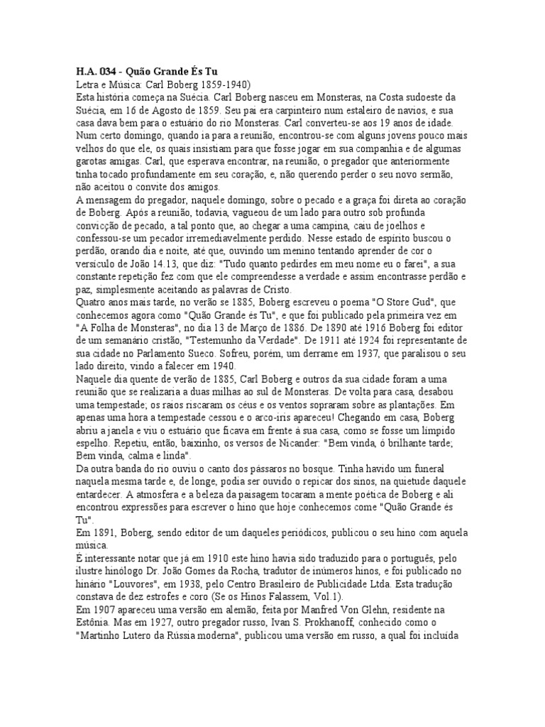 Letra Quao Grande Es Tu | PDF | Rússia | Política mundial