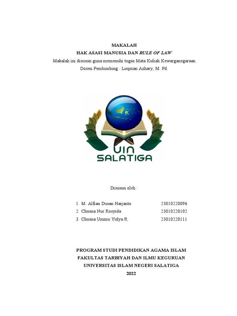 Makalah Kel 8 HAM & Rule of Law | PDF