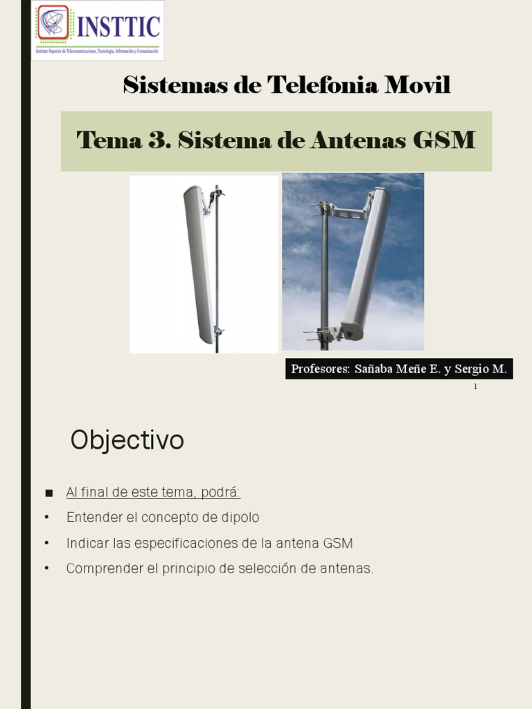Sistemas de Telefonia Movil: Tema 3. Sistema de Antenas GSM | PDF ...