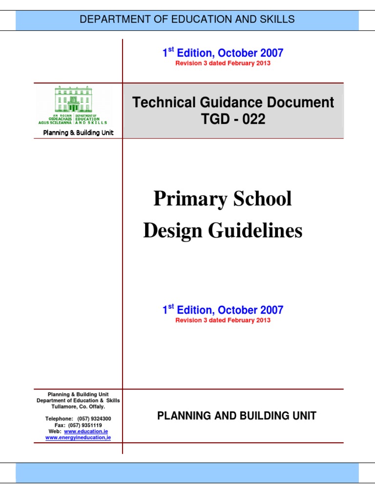 Primary School Design Guidlines PDF | PDF | Window | Door