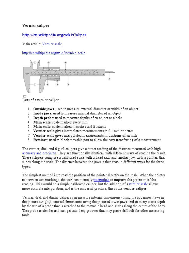 Understanding Vernier Calipers | PDF | Metrology | Tools