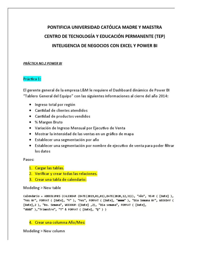 2da Práctica Power BI | PDF | Negocios | Informática