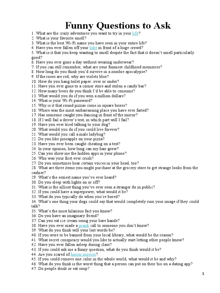 Funny Questions | PDF